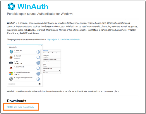 二段階認証／ WinAuth（ワンタイムパスワード）導入手順